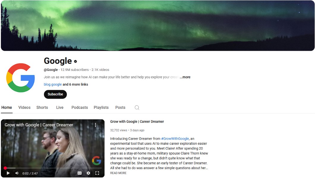 Google youtube channel - LocalEyes Video Production